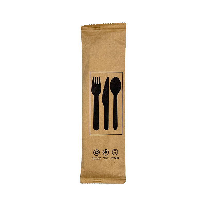 Wooden Fork, Knife, Spoon and Napkin Set – Jack Fair
